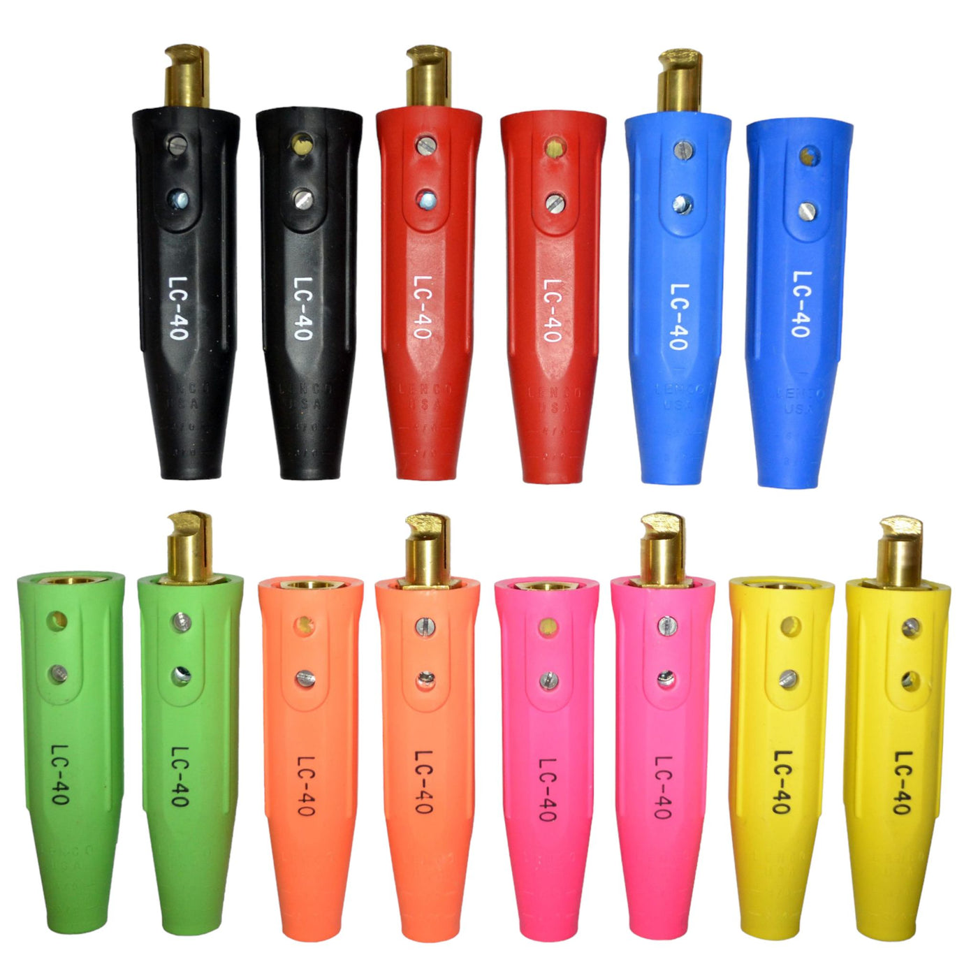 Lenco Genuine LC-40 Cable Connectors - 350 Amp Color Coded — Weldready