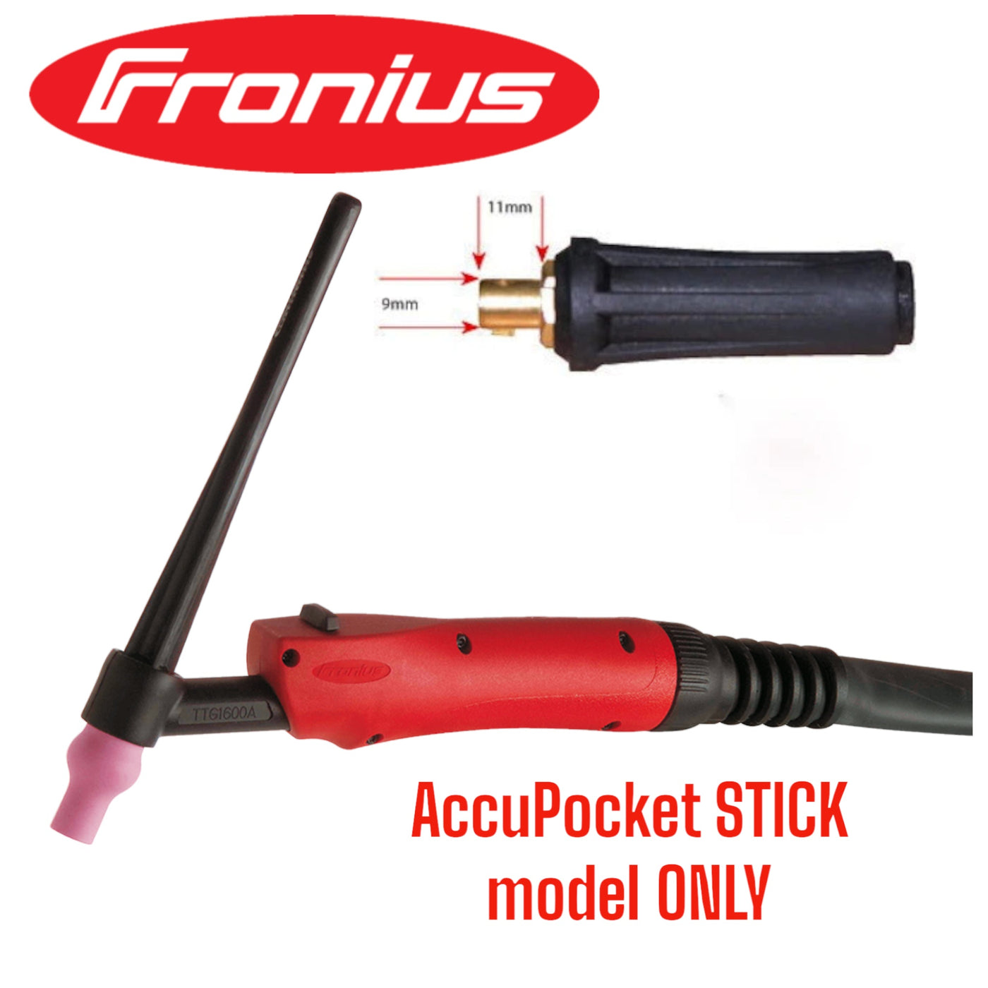 Fronius TTG1600A TIG Torch for Accupocket STICK — Weldready