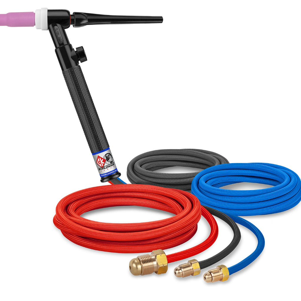 CK Worldwide TL18 Water Cooled TIG Torch With Gas Valve — Weldready